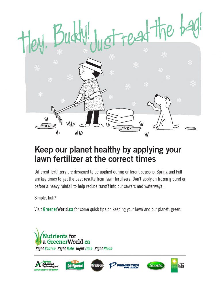 Public Information Campaigns - "Hey Buddy" fertilizer guidelines